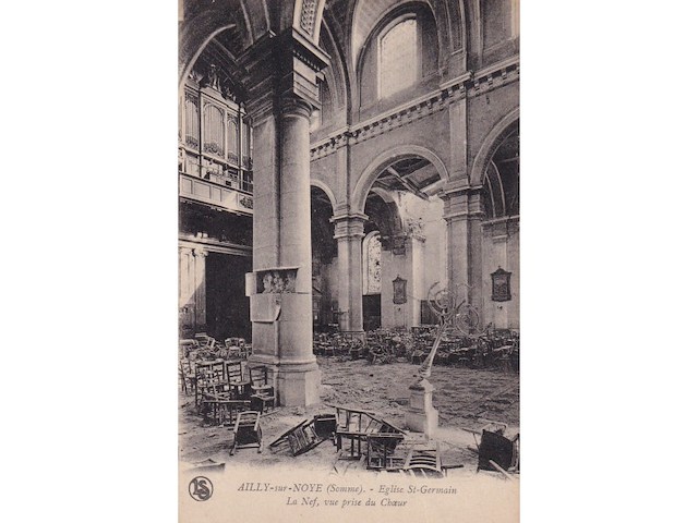 Francuska Ailly crkva st Germain La Nef 1915 (R31)