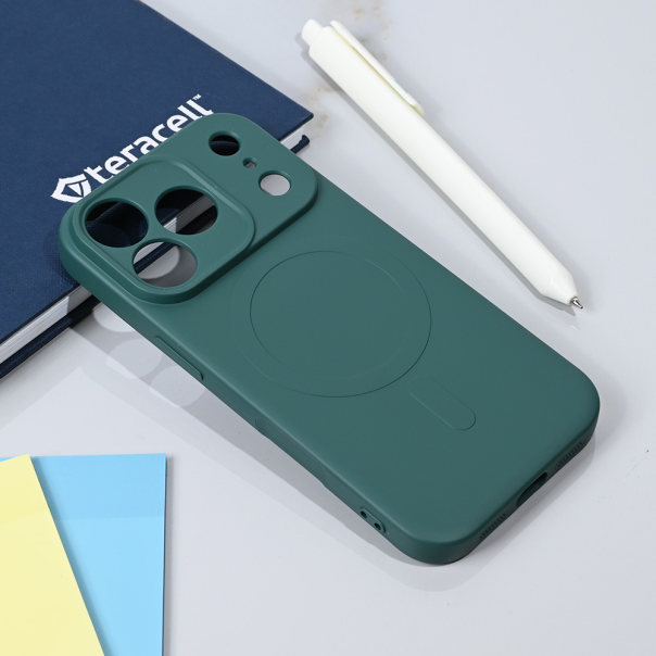 Maska za iPhone 17 Pro 6.3 tamno zelena Teracell Giulietta Magsafe