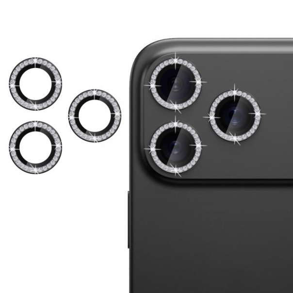Zastita za kameru Diamond za iPhone 17 Pro Max 6.9 crna