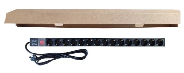 ExeLink Razvodni PDU panel za rack 19 in, sa 15 uticnih mesta, kabl 2m (aluminijum)