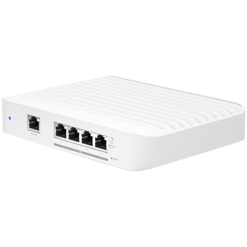 Layer 2 switch with (4) 10GbE RJ45 ports and (1) GbE, 802.3at PoE+ RJ45 input.The Switch Flex XG (USW Flex XG) is a fully managed, mult-gigabit, Layer 2 switch with (4) 10GbE RJ45 ports and (1) Gb...