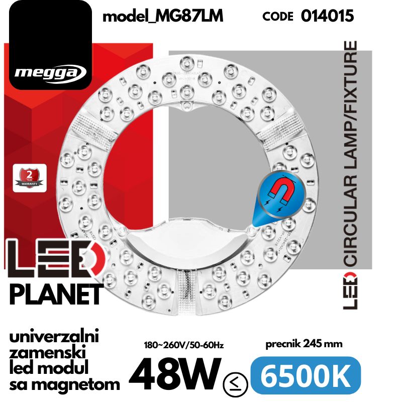 MEGGA, LED MODUL SA MAGNETOM 48W 6500K, 014015