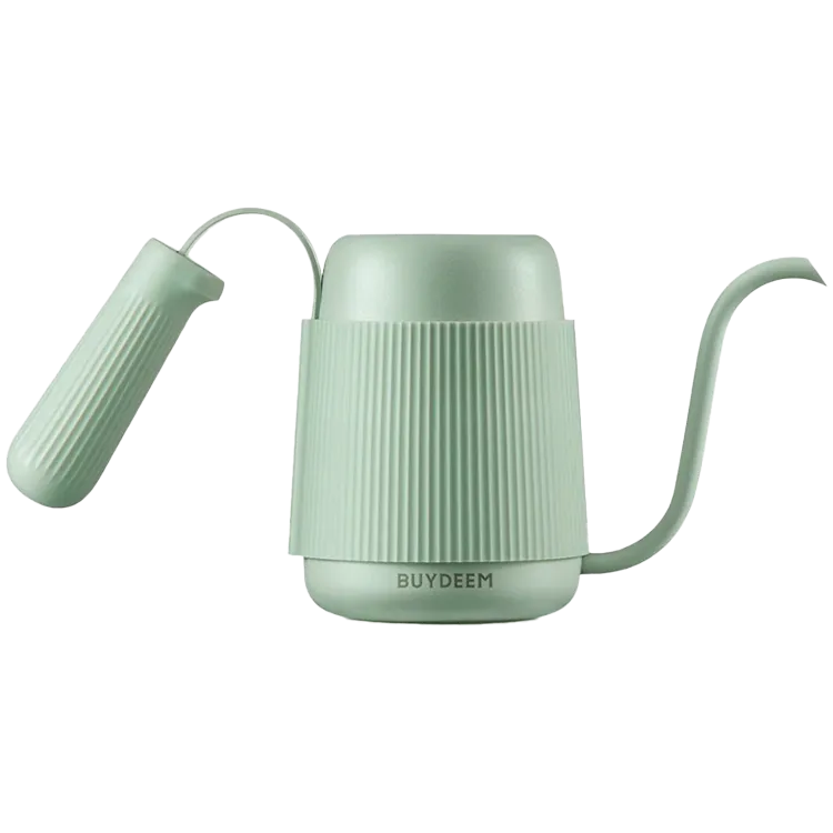BUYDEEM Gooseneck Pour Over Coffee Kettle, model CD2006, color Cozy Greenish