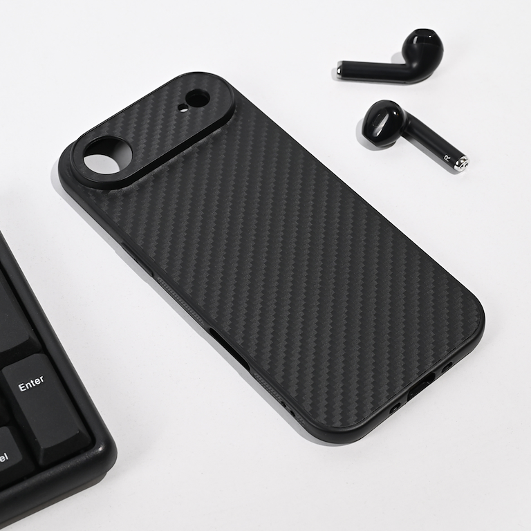 Zastitna maska (futrola) Carbon fiber - iPhone 17 Air crna