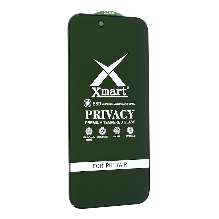 Staklena folija (zastitno kaljeno staklo) za ekran X mart 9D Privacy - iPhone 17 Air