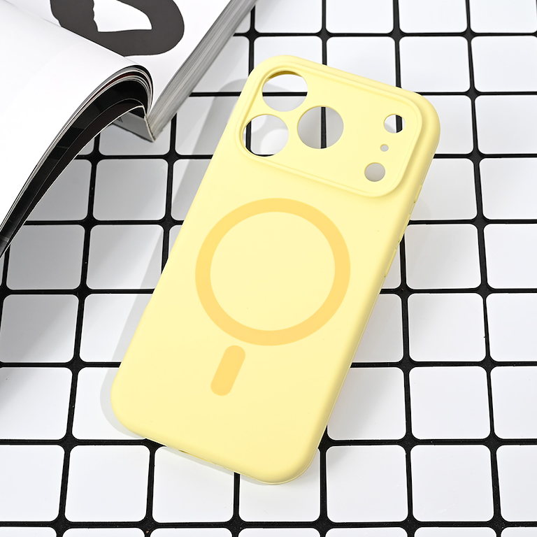 Zastitna maska (futrola) Magsafe Pure color - iPhone 17 Pro zuta