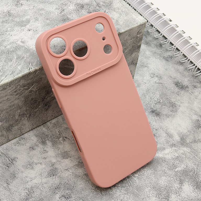 Zastitna silikonska maska (futrola) Pro Camera - iPhone 17 Pro roze (MS)