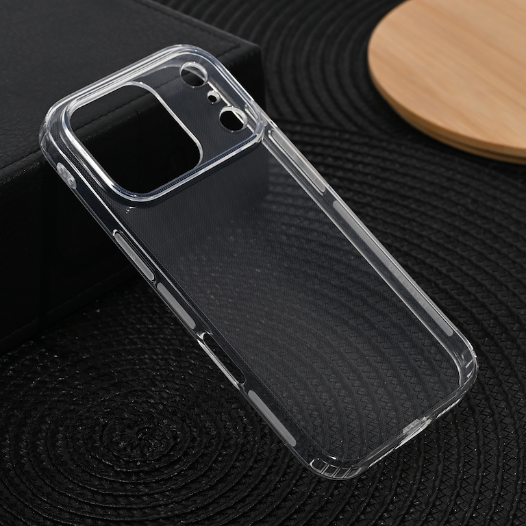 Zastitna silikonska maska (futrola) Ultra Thin with pluggy - iPhone 17 Pro Transparent