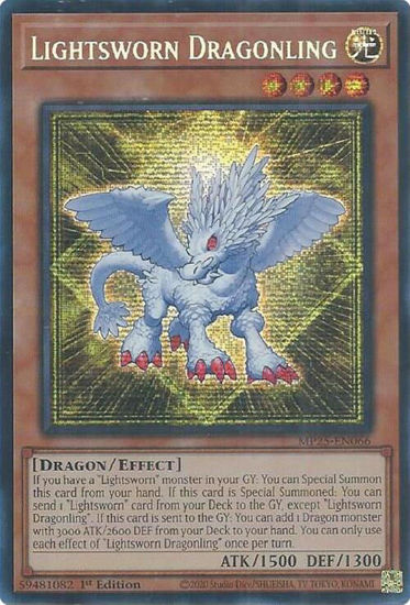Lightsworn Dragonling - MP25-EN066 - Prismatic Secret Rare 1st Edition