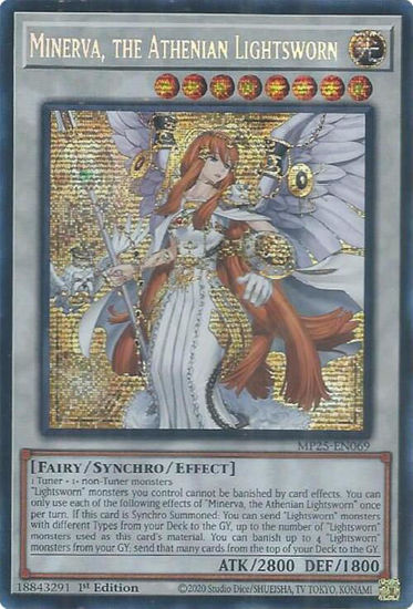 Minerva, the Athenian Lightsworn - MP25-EN069 - Prismatic Secret Rare 1st Edition