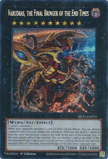 Varudras, the Final Bringer of the End Times - MP25-EN070 - Prismatic Secret Rare 1st Edition
