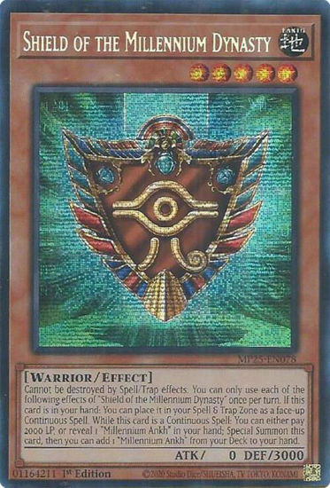 Shield of the Millennium Dynasty - MP25-EN078 - Prismatic Secret Rare 1st Edition
