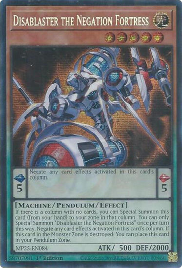 Disablaster the Negation Fortress - MP25-EN084 - Prismatic Secret Rare 1st Edition