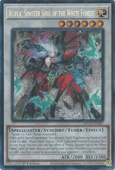 Rciela, Sinister Soul of the White Forest - MP25-EN087 - Prismatic Secret Rare 1st Edition