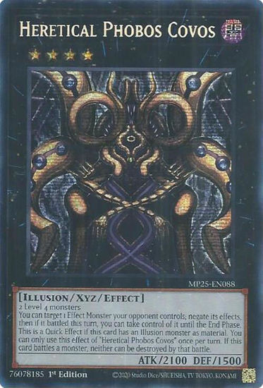 Heretical Phobos Covos - MP25-EN088 - Prismatic Secret Rare 1st Edition
