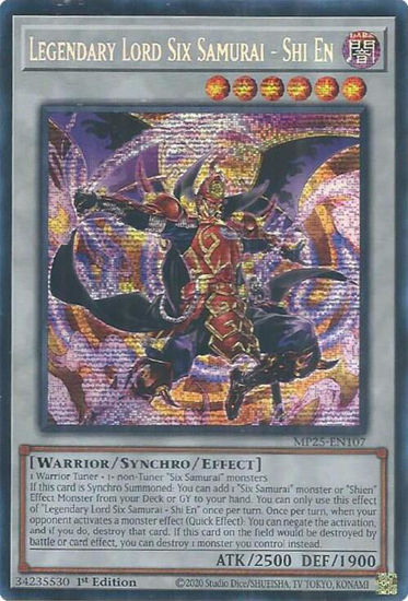 Legendary Lord Six Samurai - Shi En - MP25-EN107 - Prismatic Secret Rare 1st Edition