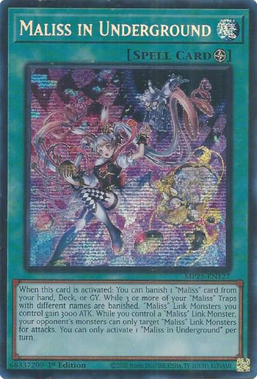 Maliss in Underground - MP25-EN127 - Prismatic Secret Rare 1st Edition