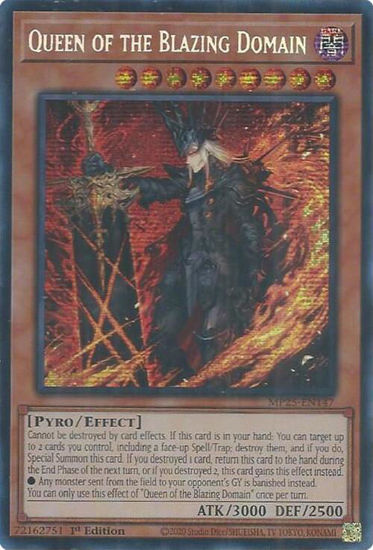 Queen of the Blazing Domain - MP25-EN147 - Prismatic Secret Rare 1st Edition