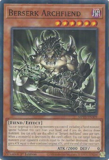 Berserk Archfiend - MP25-EN309 - Common 1st Edition