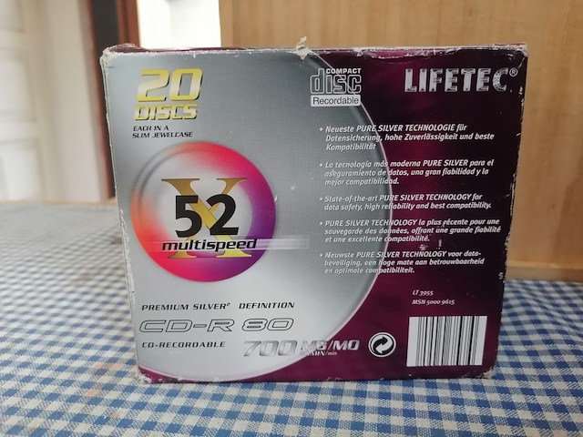 Lifetec CD-R 80 (20CD za narezivanje u celofanu)