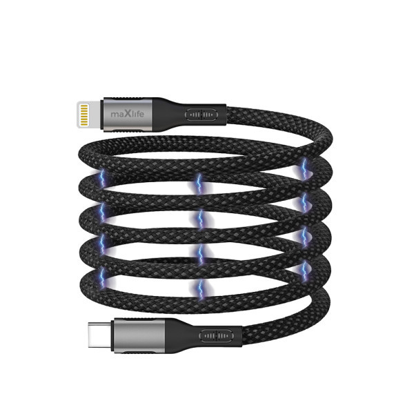 MAXLIFE magnetni kabl sa brzim punjenjem USB-C na Lightning od 27W