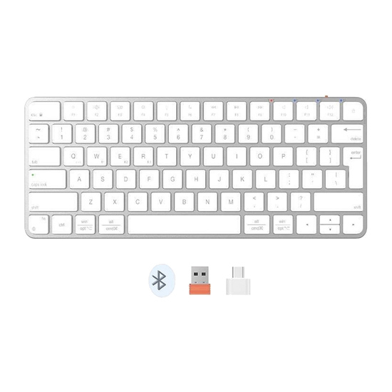 Tastatura Meetion K210MWWH, bežična, BT, belo/siva
