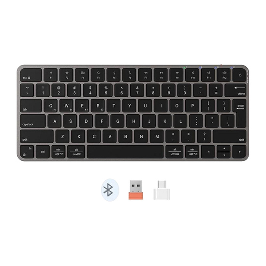 Tastatura Meetion K210MWBK , bežična, BT, crno/siva