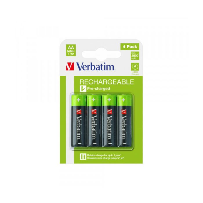 Baterija LR 6 punjiva Verbatim AA 1/4 blister 2500mAh