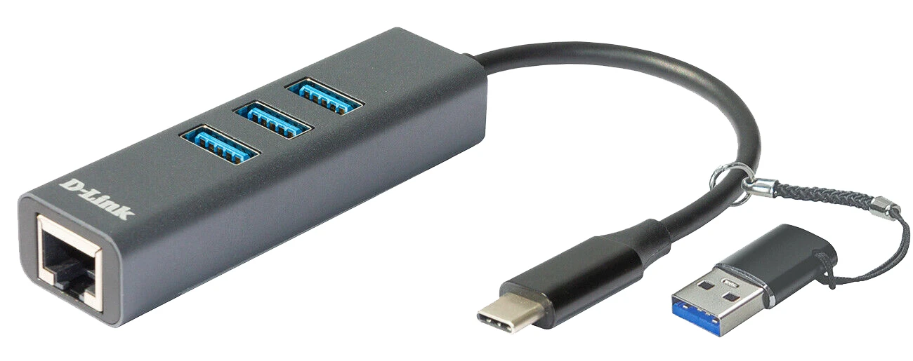 D-link DUB-2332 4-portni hub USB-C+adapter USB A