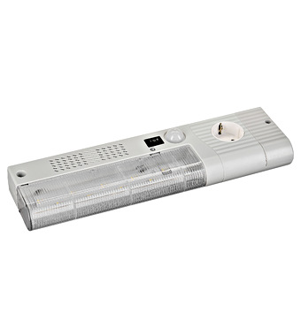 Svetiljka za orman sa magnetom i utičnicom, IP20, 4W
LED svetlo, svetlosni fluks 560lm, 60000h, priključni terminal 2.5mm² sa rasterećenjem od napona, sa detektorom pokreta i prekidačem I-0-II