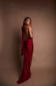 (GLOW DRESS WINE RED