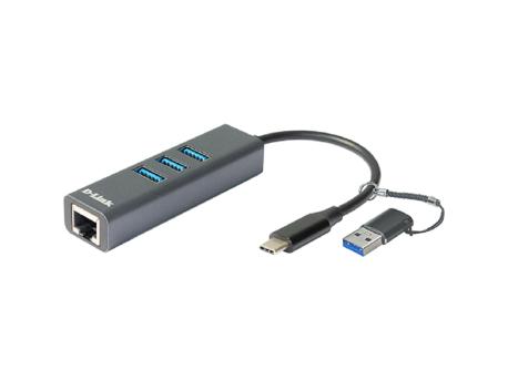 D LINK USB-C/USB 3.0 na Ethernet adapter sa 3 USB porta (DUB-2332)