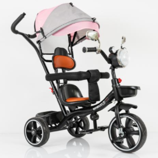 Dečiji tricikl sa tendom i pedalama pink BCK0327