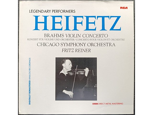 Heifetz*, Brahms*, CSO, Reiner – Violin Concerto [LP]