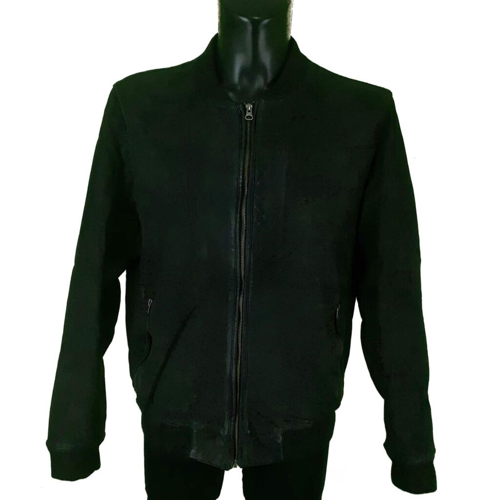 Kožna jakna Prava koža, 2XL (EU 56), bоја - Crna
