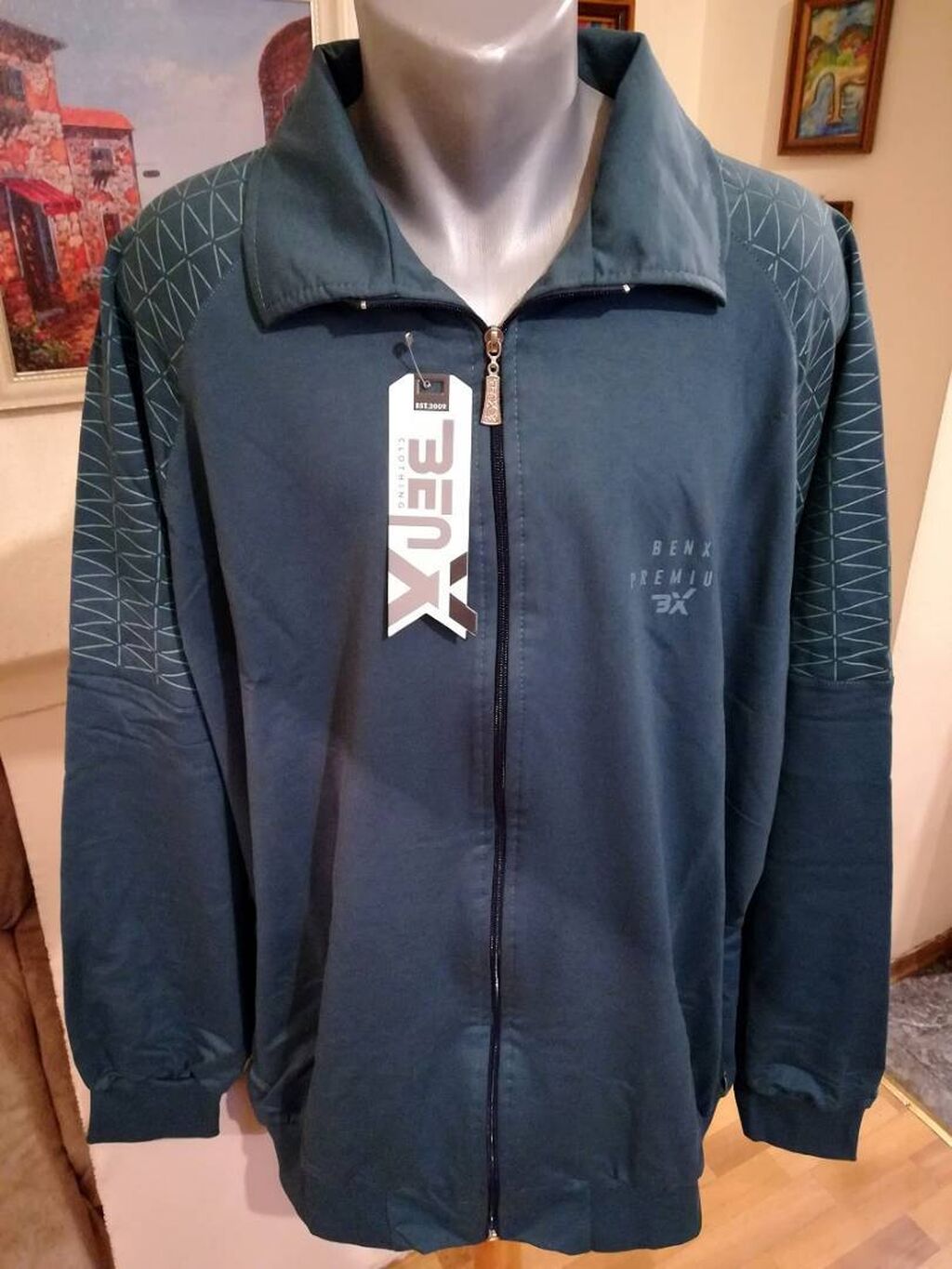 Nova muska pamucna trenerka sa kragnom u velikom broju Benx 5XL