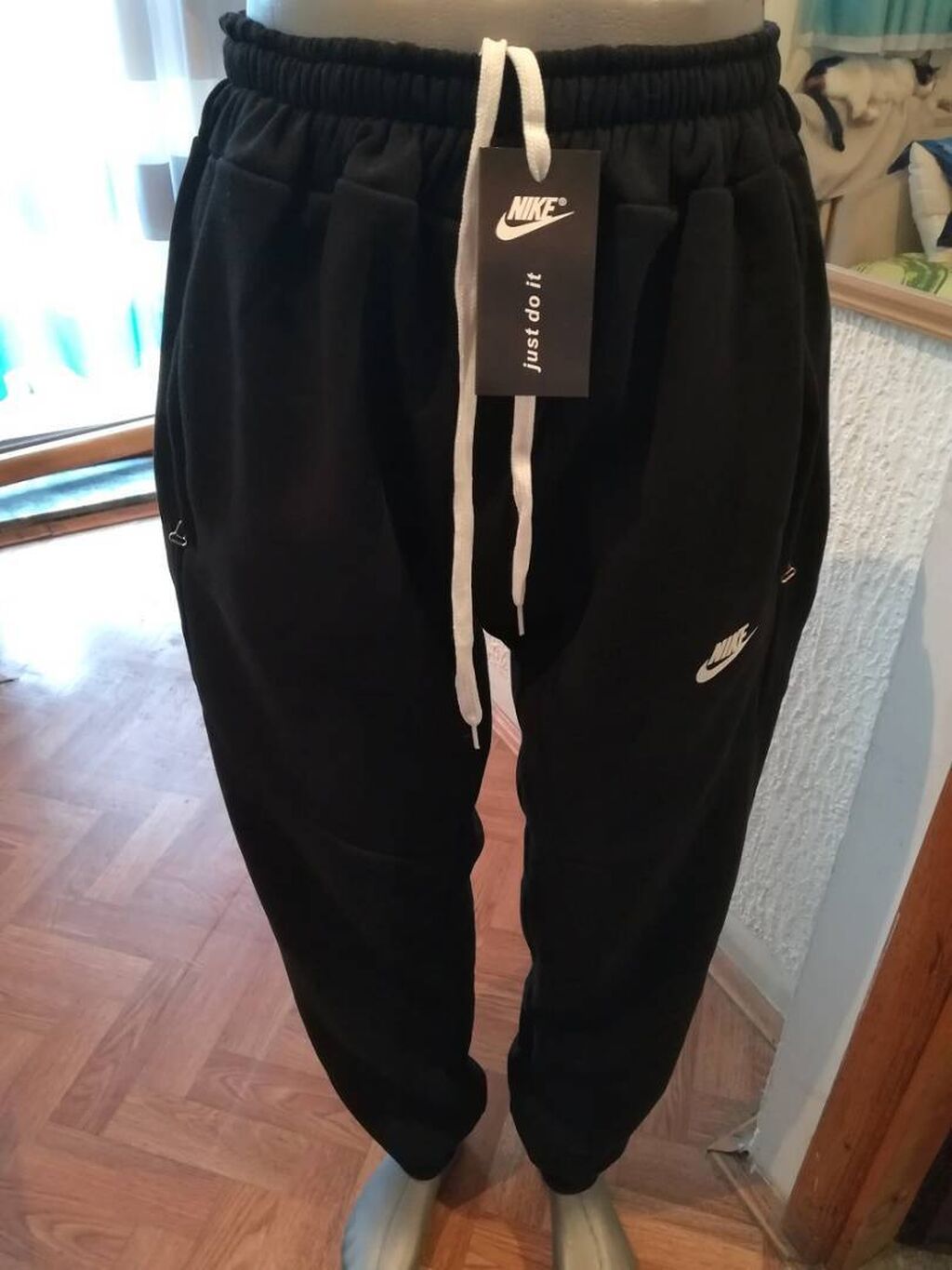 Nova muska pamucna markirana trenerka donji deo Nike Crna 2XL 3XL