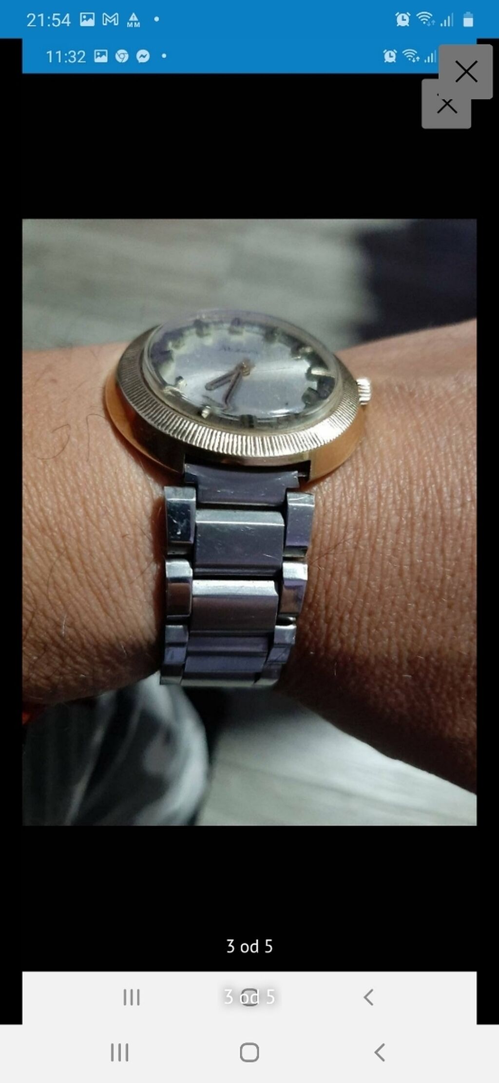Mehanicka sat Raketa ispravan ovo je redak stari model sata ima beli