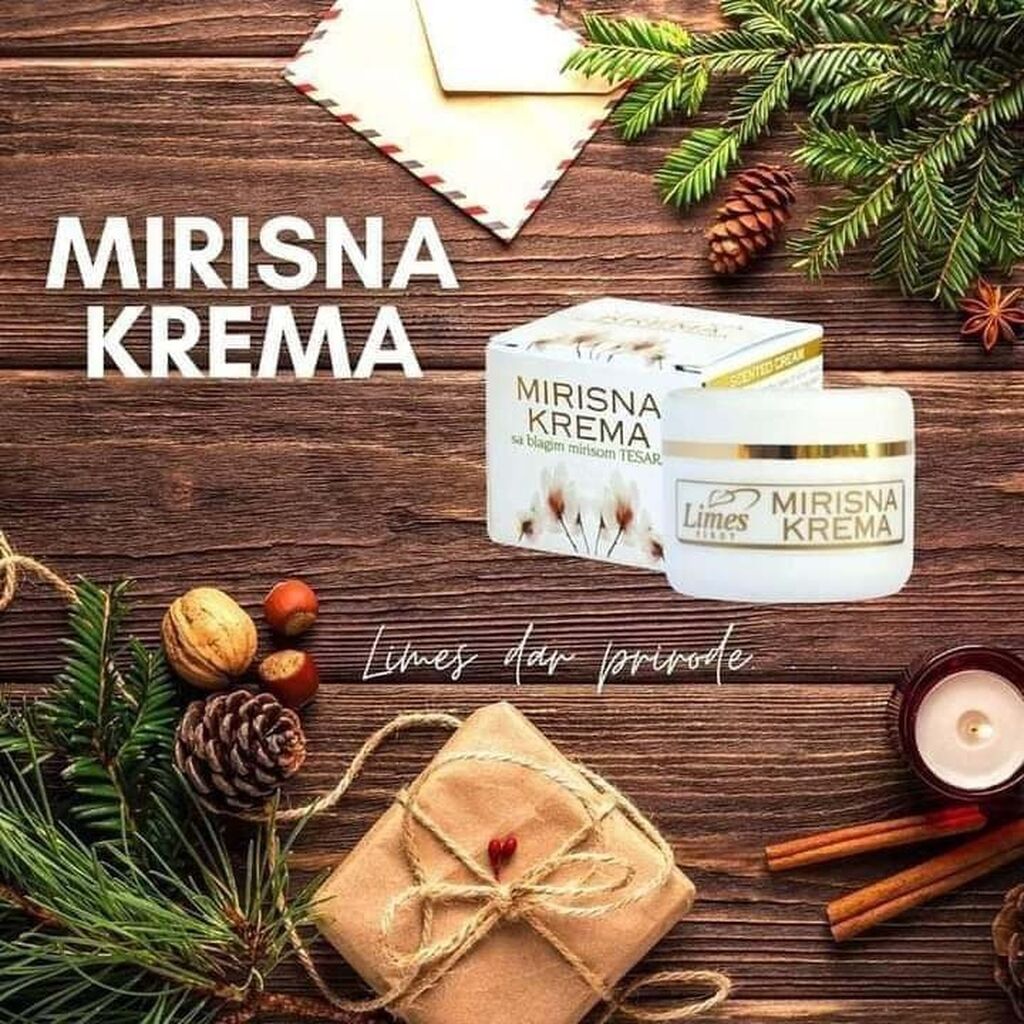 ❄️Mirisna krema biljnog porekla, sadrži blagi miris TESARA. ❄️Ne