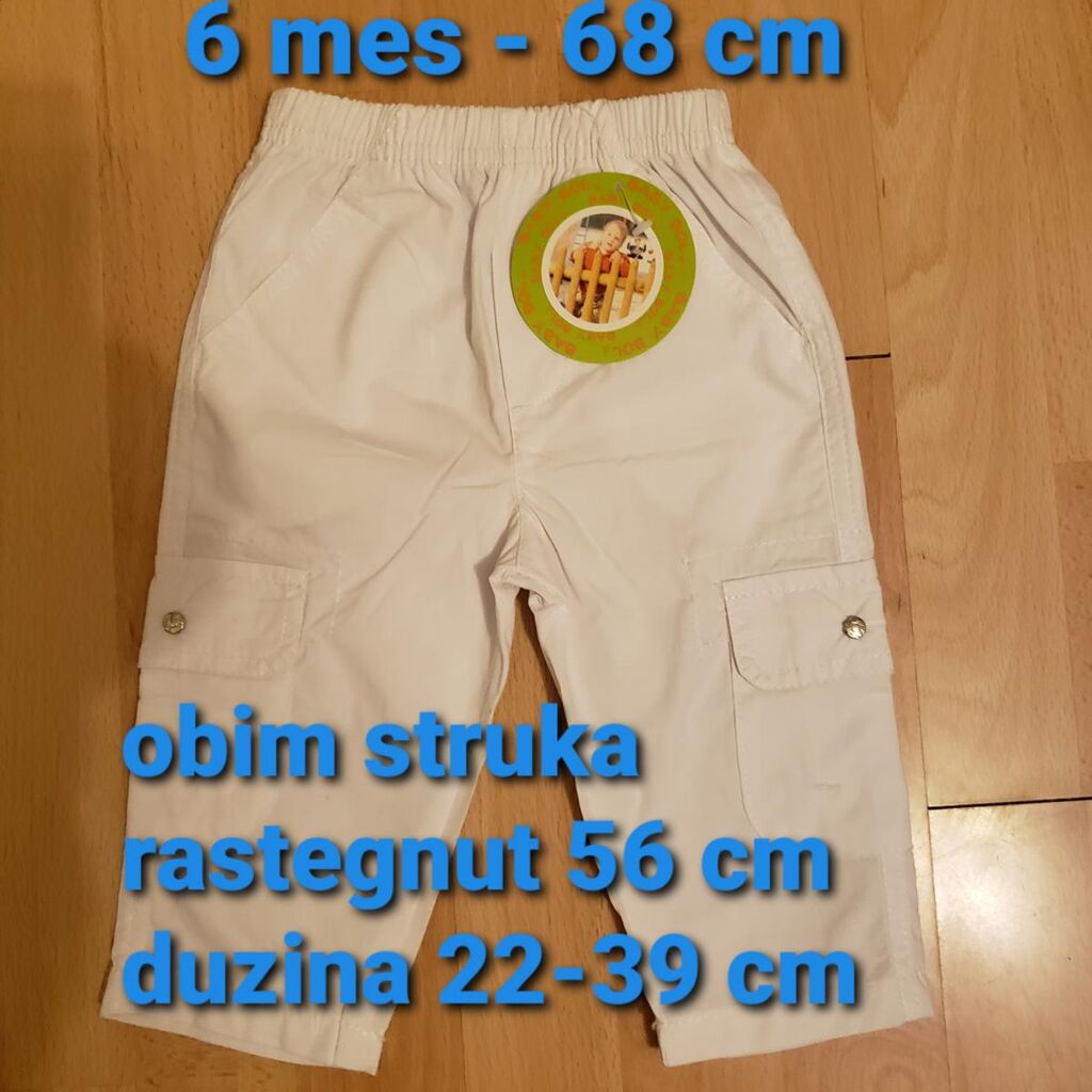 Nove pantalone na gumu, vel 6-68 cm. Idealne za leto i za decake i