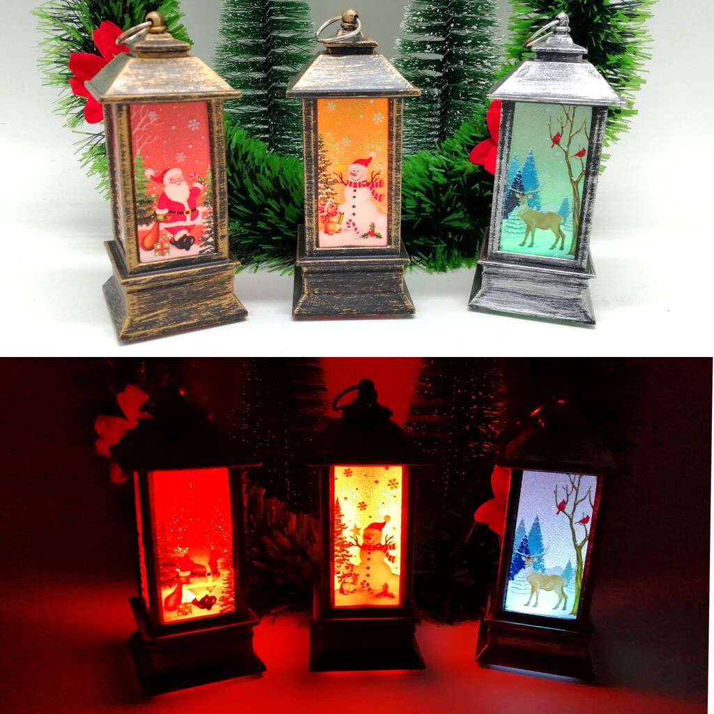 ✨✨✨✨✨✨ ⛄Novogodisnji svetleći fenjeri⛄ 11cm   Prelepa dekoracija u duhu