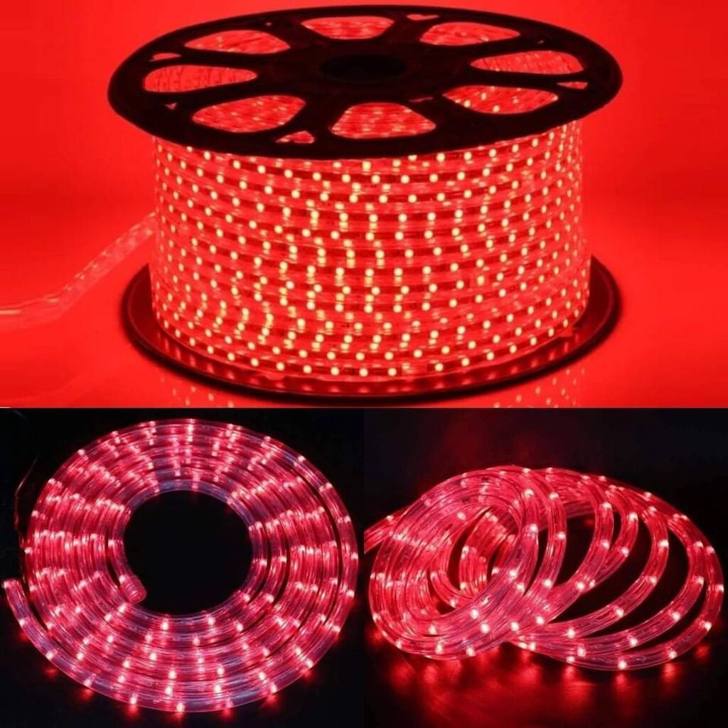 Cena 1250 din LED svetleće crevo crveno kotut 10 m Mogu da se