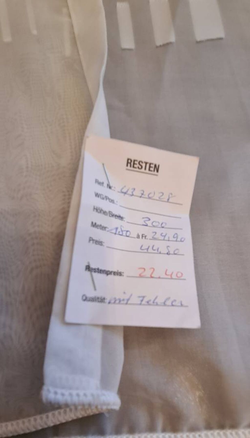 Restlovi zavesa, novi kupljeni u Švajcarskoj
