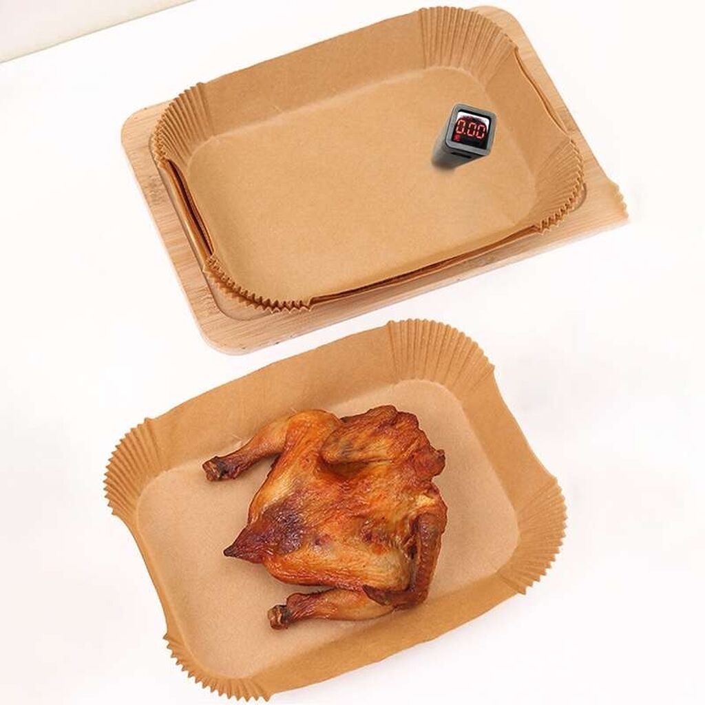 Pravougli papir za fritezu na vazduh 22 x 14cm dubina 4,5cm Papir