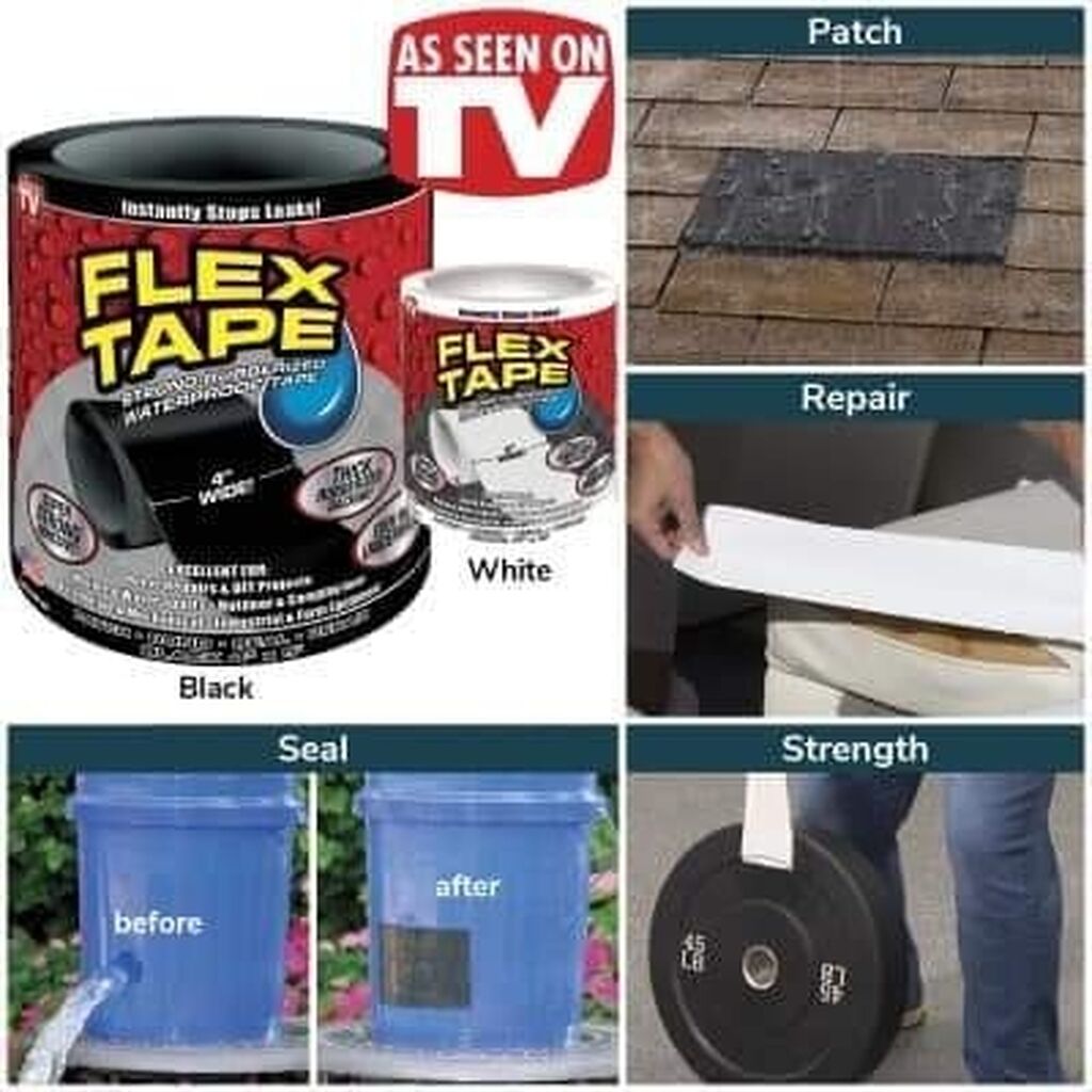 FLEX TAPE 10 x 150 cm - Super jaka vodootporna izolir traka za sve