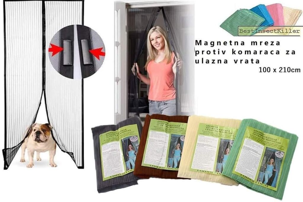 Cena 740 din Magnetna mreza za vrata 100 x 210cm protiv insekata