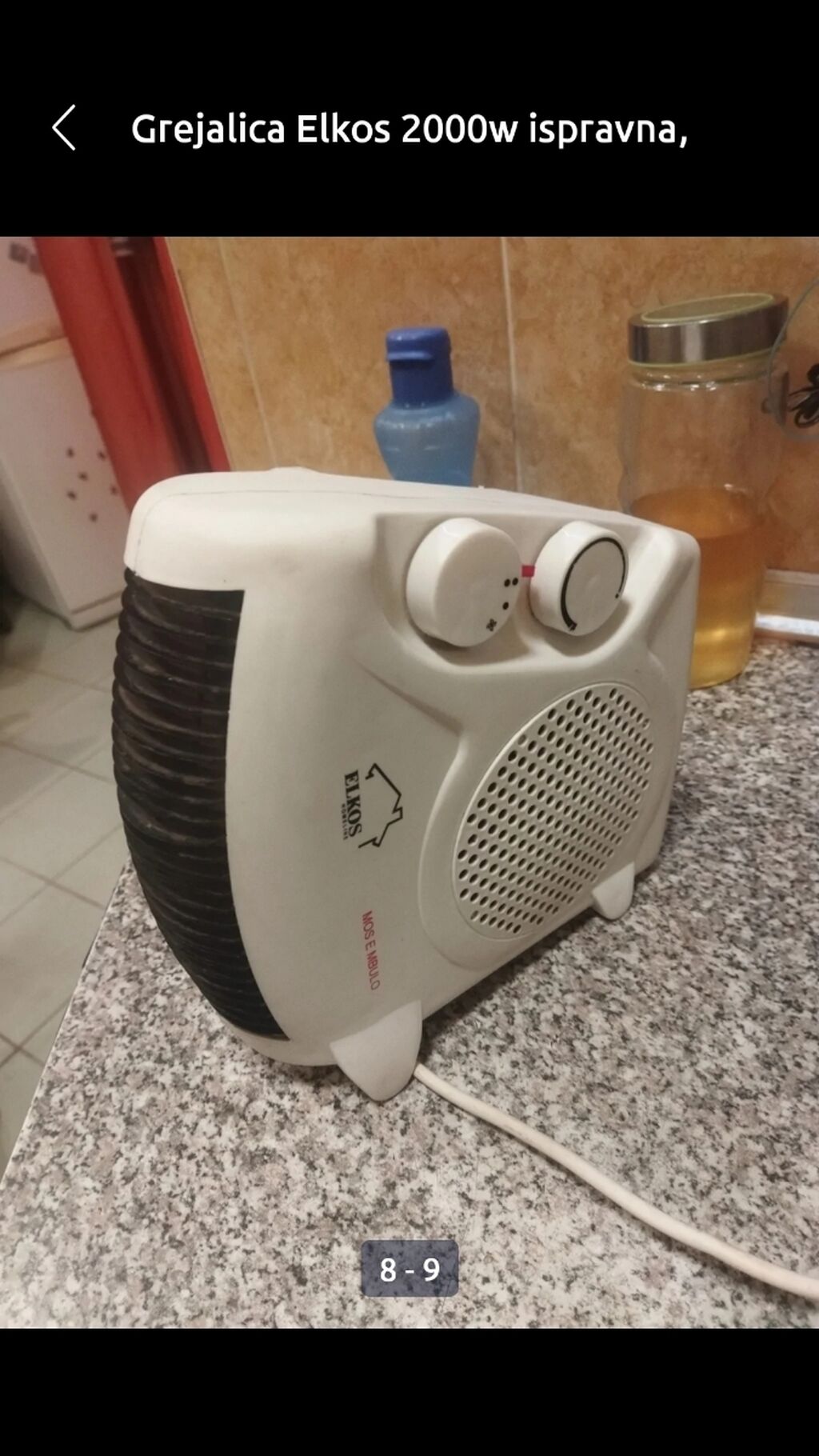 Grejalica elkos duvaljka 2 brzine plus ventilator. 2000w. Lepo