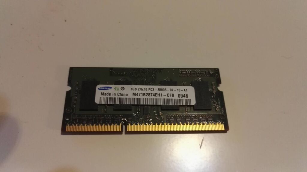 Memorija za laptop Samsung 1Gb 2Rx16 PC3-8500S-07-10-A1 Memorija za