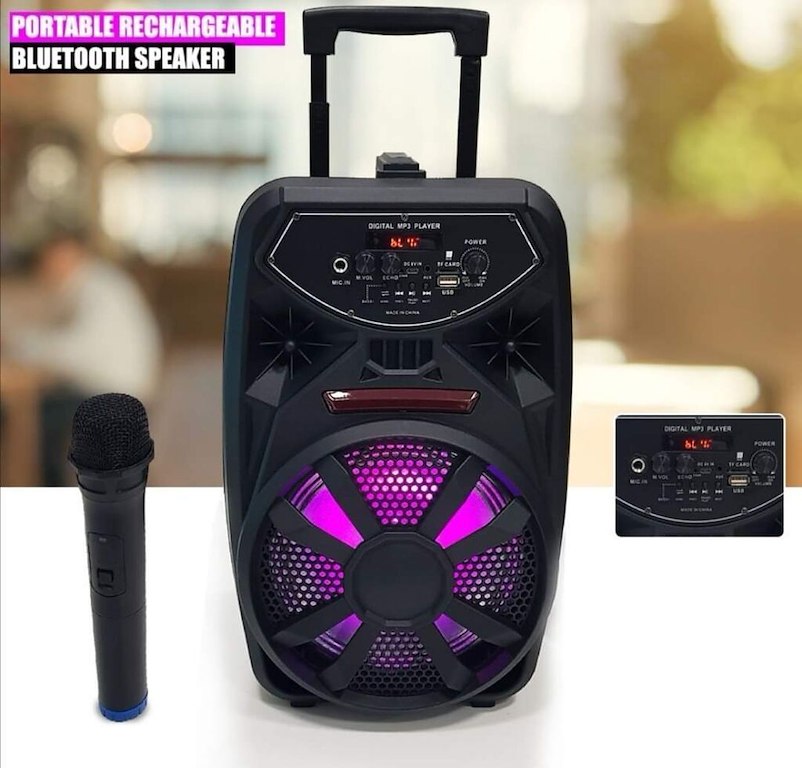 Groove Prenosni punjivi Bluetooth zvučnik 8 inča -100w CENA ----4990