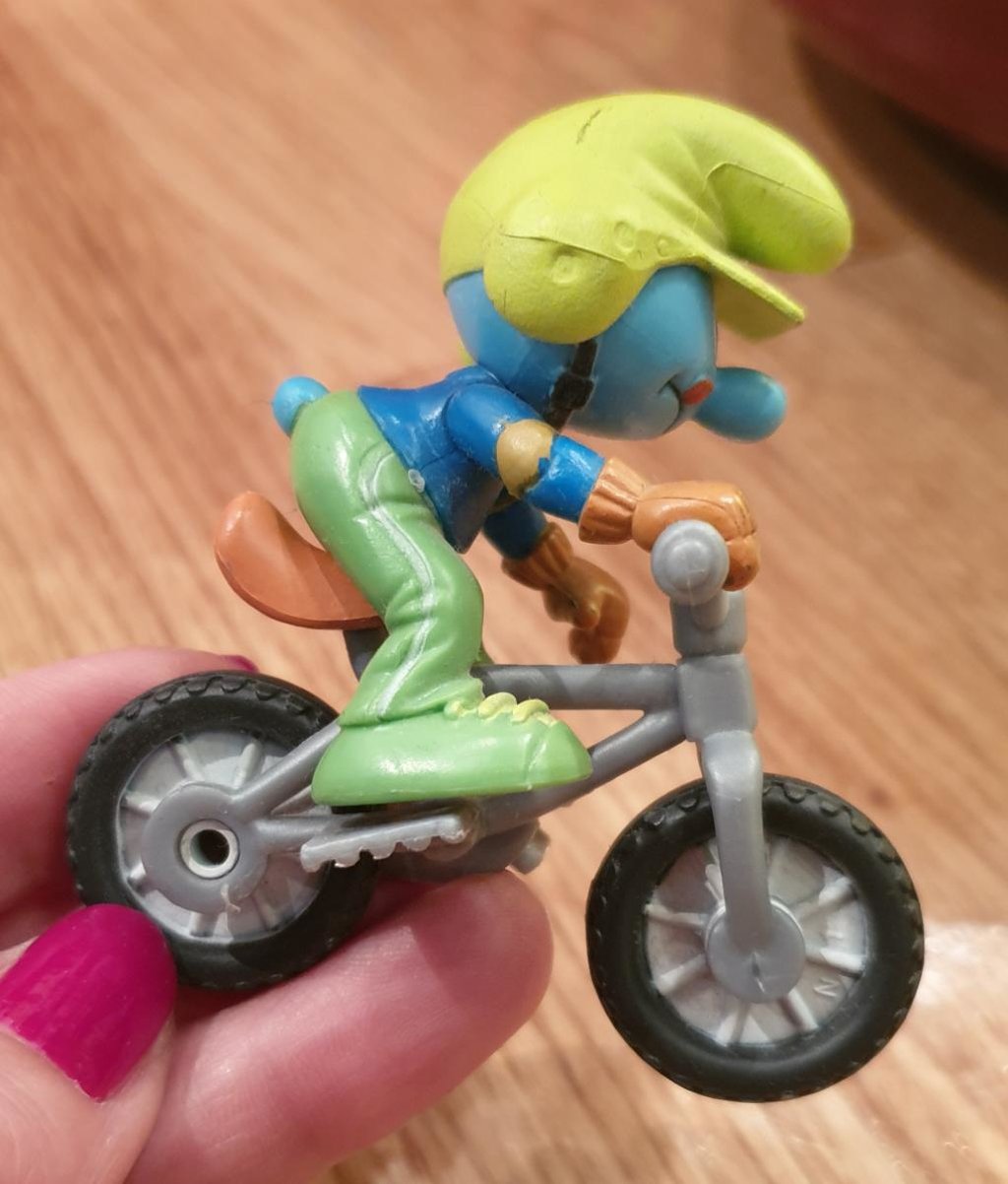 STRUMFOVI - PEYO ORIGINAL LAFIG igracka. Strumf na biciklu